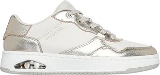 Skechers 177817 Uno CTL - Luxe Steps Sneakers Sportives, Blanc et Or M&eacute;tallique, Semelle Air-Cushion, Champagne, 35 EU