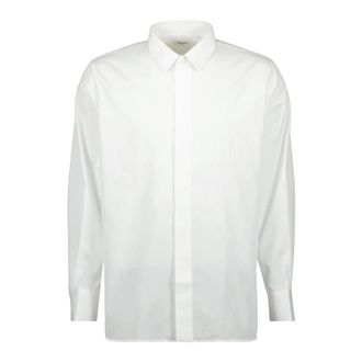 Saint Laurent Wei&szlig;e Baumwoll-Popeline Cassandre Hemd - - Shirts - Herren - Wei&szlig; - L