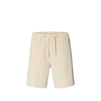 Selected Short droit en coton m&eacute;lang&eacute;