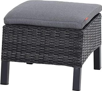 Siena Garden Hocker Taranto grau inklusive Kissen 50x54x40 cm