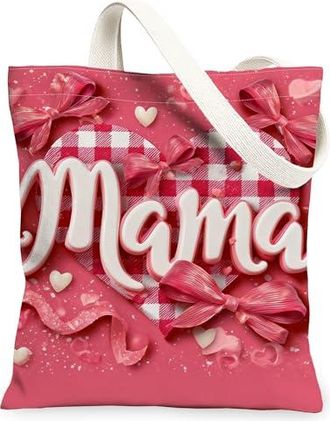 Generic Sacs fourre-tout en toile en forme de coeur pour la Saint-Valentin, sacs &agrave; provisions r&eacute;utilisables, l&eacute;gers et lavables avec bandouli&egrave;re en toile, p&ecirc;c