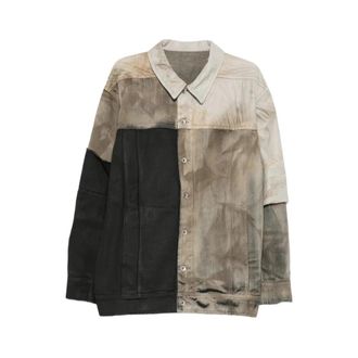 Rick Owens Denim Patchwork Jacke - - Jackets - Herren - Mehrfarbig - M
