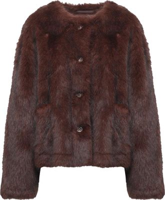 Stand Studio Kunstpelzjacke - - Jackets - Damen - Braun - XS