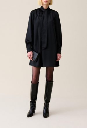 Claudie Pierlot Schwarzes Kleid mit Schluppe