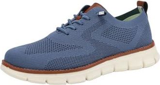 Generic Baskets en maille Oxford &agrave; lacets l&eacute;g&egrave;res et d&eacute;contract&eacute;es pour homme - Chaussures de marche confortables et respirantes - Semelle souple, bleu ciel, 