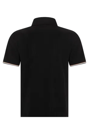 HUGO BOSS Mens Polo Shirt Black Jersey Polyester T-shirts And Polos