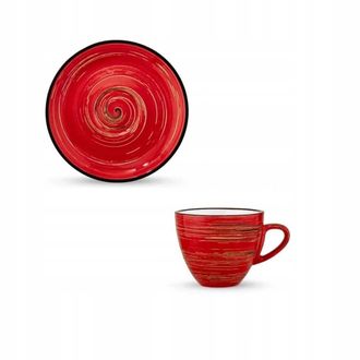 Wilmax England Wilmax WL-669235/A Porzellan Tasse, Rot, 190mL Kapazität
