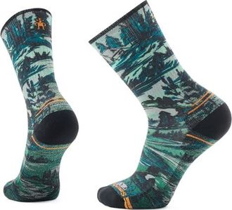 Smartwool Chaussettes de randonn&eacute;e l&eacute;g&egrave;res pour homme Motif camping, Mousse hivernale, Large