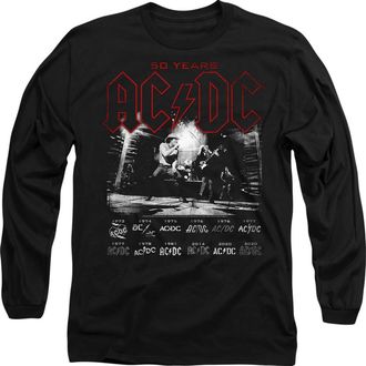 AC/DC Unisex Logo Stack Adult Longsleeve T-Shirt, Schwarz, XL