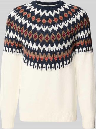 Mc Neal Strickpullover mit Norweger-Muster und Rundhalsausschnitt