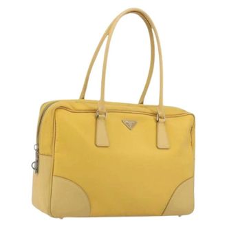 Prada Sac cabas vintage Pre-owned - Femme - Pre-owned - Jaune - Taille: ONE Size