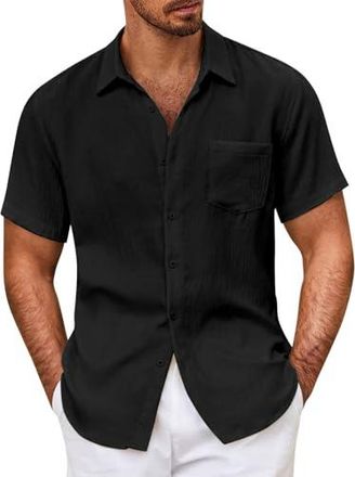 Generic Offres daujourdhui Chemise boutonn&eacute;e &agrave; manches courtes pour hommes, chemise d&eacute;contract&eacute;e, &eacute;t&eacute;, manches courtes, chemises boutonn&eacute;es, v&ecirc;tements tendanc