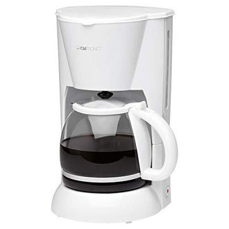 Clatronic Machine a Café, Cafetiere, Expresso, Cafetière filtre électrique 12-14 Tasses capacité env. 1,5 L, système anti-goutte, Blanche, 900 watts, KA 3473