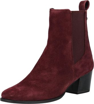 Caprice Caprice Damen Stiefeletten Rund mit Blockabsatz, Rot (Bordeaux Suede), 37.5 EU