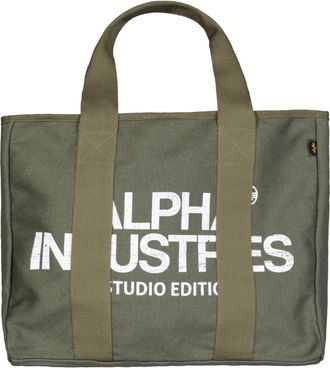 Alpha Industries Alpha Industries Unisex Studio Large Tote Bag, Dark Olive