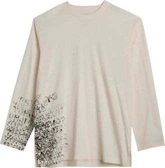 adidas unisex, Tops, Blanc, Taille: XL Y-3 Gfx Long Sleeve T-Shirt