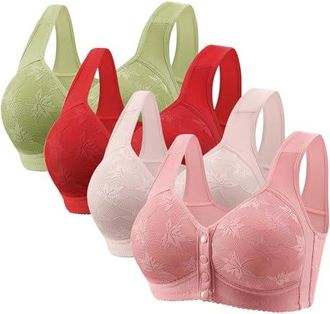 Generic Lingerie tendance et d&eacute;contract&eacute;e &agrave; boutons sur le devant pour femme - Doux pour la peau et confortable - Soutien-gorge rembourr&eacute; &agrave; armatures pour fem