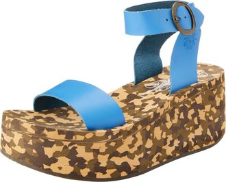 FLY London Fly London Damen Camu034fly Sandale, blau, 37 EU