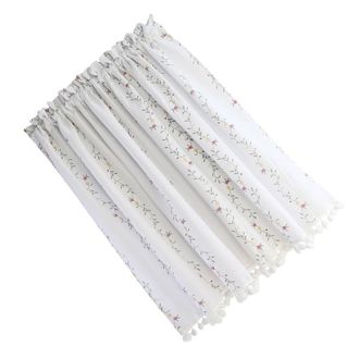 Angoily Kurzer Halber Baumwollvorhang mit Blumenmuster Dekorativer Verdunkelungsvorhang 140X60cm Staubabweisend f&uuml;r K&uuml;che und Wohnzimmer