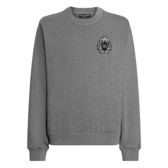 Dolce & Gabbana Homme, Sweatshirts et sweats à capuche, Gris, Taille: S Pulls Gris pour Hommes