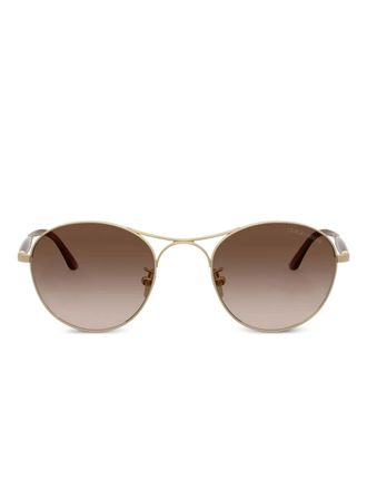 Giorgio Armani Sonnenbrille mit rundem Gestell - Gold