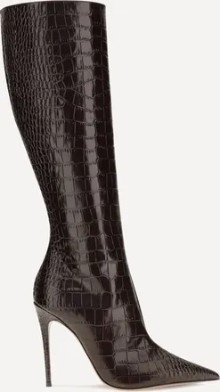 PARIS TEXAS Vera crocodile-effect tall Boots Female 37.5