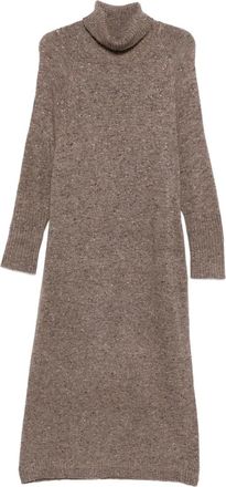 Marina Rinaldi Bard Midikleid mit Rollkragen - Braun