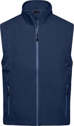 James & Nicholson Herren Softshell Weste - Praktische Weste aus elastischem Softshell | Farbe: navy | Grösse: 3XL