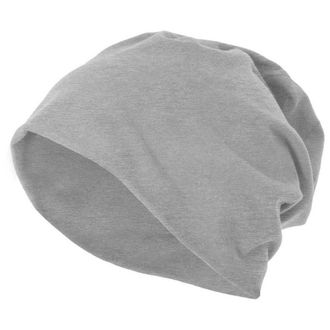Build Your Brand Jersey Beanie, Heather Grey, one Size