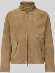 HUGO BOSS Regular Fit Lederjacke aus echtem Ziegenleder Modell LORIDGE