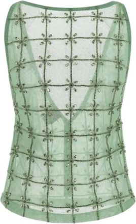 Pinko Pinko, Femme, Blouses et Chemises, Vert, Taille: 44 FR Top