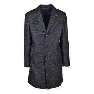 Luigi Bianchi Mantova Wollmantel - - Coats - Herren - Grau - XL