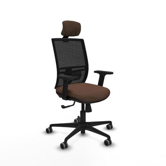 Piqueras y Crespo Arbeitsstuhl mit Rollen Yunquera mit 2D-Armen, h&ouml;henverstellbarer Lendenwirbelst&uuml;tze und h&ouml;henverstellbarem Kopfteil, ausgestattet mit 4 Positionen, S