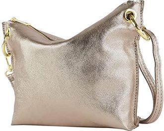 modamoda.de T243 Petit sac à bandoulière en cuir fabriqué en Italie, Small
