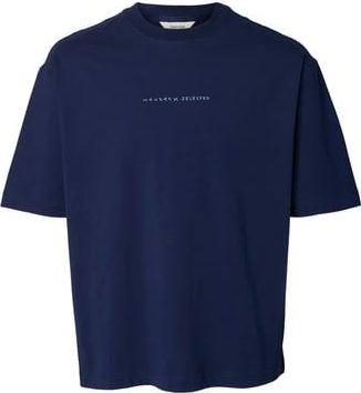 Selected T-shirt manches courtes imprim&eacute; en coton
