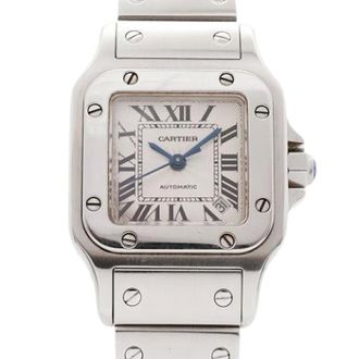 Cartier Montre Pre-owned Santos Galb&eacute;e - Femme - Pre-owned - Gris - Taille: ONE Size