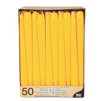 Papstar Papstar 17970 50 Leuchterkerzen Ø 2.2 x 25 cm, gelb