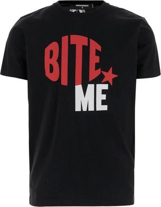Dsquared2 Homme, Tops, Noir, Taille: XL T-shirt graphique &agrave; manches courtes