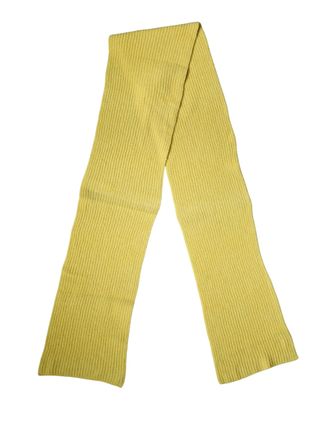 Dolce & Gabbana Ribbed Knit Cotton-Nylon Scarf - Yellow