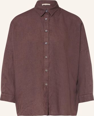 Lilienfels Lilienfels Hemdbluse Aus Leinen Mit 3/4-Arm braun