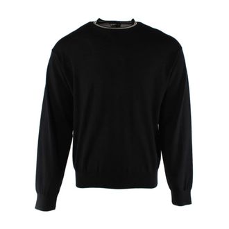 Armani Jacquard Eagle Jumper - - Knitwear - Herren - Blau - S
