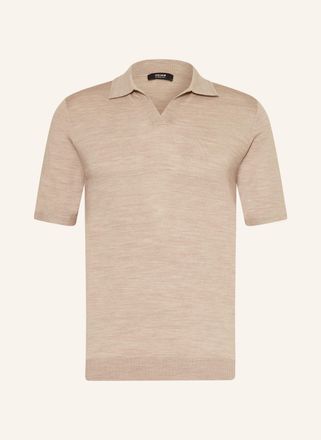 Reiss Reiss Strick-Poloshirt Duchie Aus Merinowolle beige