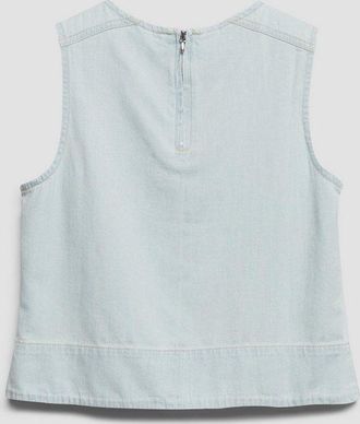 s.Oliver Blusentop Bluse Denim-Top aus Leinenmix
