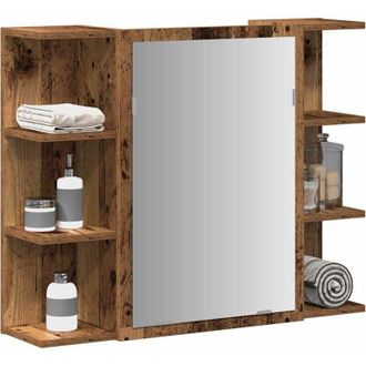 vidaXL Vidaxl - Armoire &agrave; miroir de salle de bain vieux bois bois ding&eacute;nierie