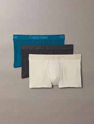 Calvin Klein 3er-pack Boxershorts - Ultra Soft Modal - Charcoal Heather/aloe Esence/teal M - Herren - 4XL