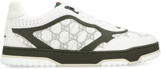 Gucci Mens Sneakers Re-Web White Calf Skin Trainers