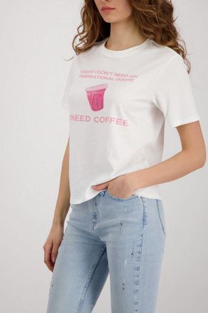 Monari T-Shirt Shirt Coffee to go Regular fit mit Print