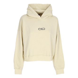 PROPAGANDA Logo-bestickter Cropped Hoodie - - Sweatshirts & Hoodies - Damen - Beige - L