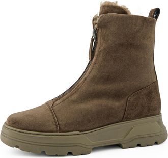Paul Green Damen, Frauen Klassische Stiefeletten,Warm gefüttert,flach,Boots,Stiefel,Bootee,Booties,halbstiefel,Kurzstiefel,Braun (Suede/Earth),40 EU / 6.5 UK
