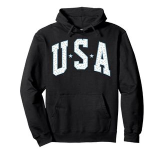 Trendy Apparel USA Stars and Flowers Floral Design Pullover Hoodie
